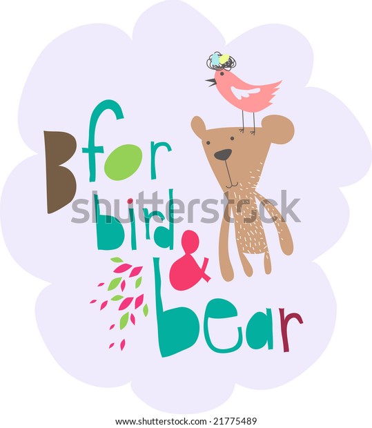 Cute Bear Bird Stock Vector (Royalty Free) 21775489