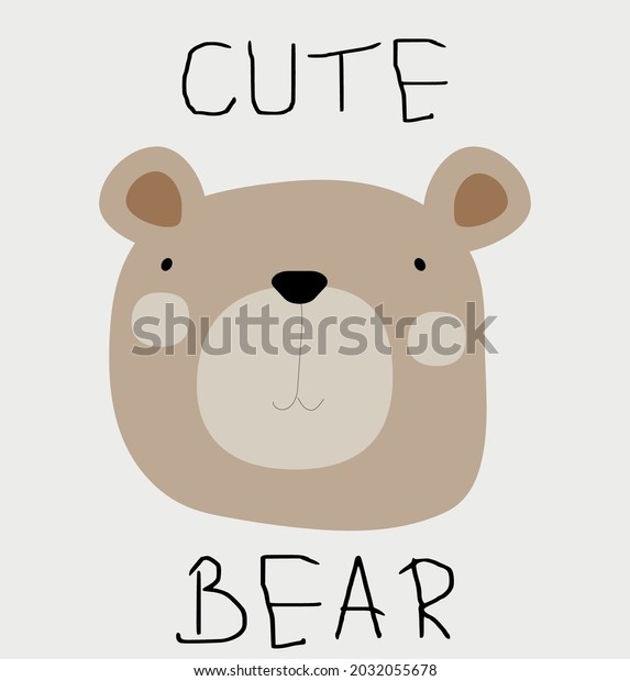Cute Bear Cards Poster Illustration Vector Stock Vector (Royalty Free ...