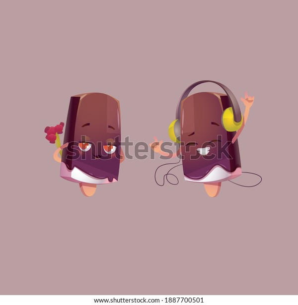 Cute Beautiful Bright Cartoon Characters Stickers Stock Vector (Royalty ...