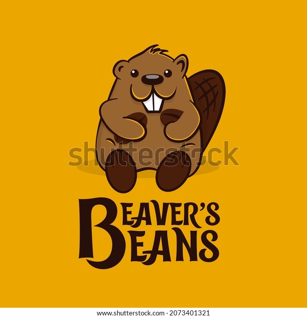 Cute Beaver Logo Beavers Beans Coffee Stock Vector (Royalty Free) 2073401321 | Shutterstock