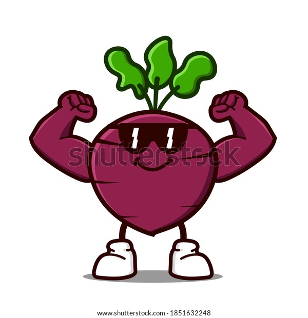 Cute Beetroot Cartoon Mascot Character Funny Stock Vector (Royalty Free ...