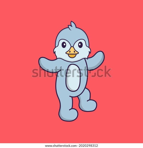 Cute Bird Dancing Animal Cartoon Concept Stock Vector (Royalty Free ...