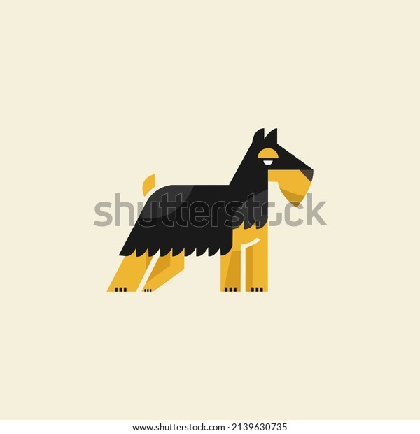 Cute Black Dog Logo Design This Stock Vector (Royalty Free) 2139630735 ...