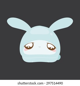 Cute Blue Bunny Stock Vector (Royalty Free) 297514490 | Shutterstock