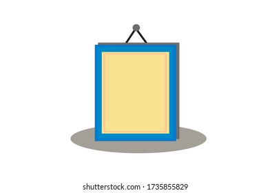 Cute Blue Frame Picture Isolated On Stock Vector (Royalty Free ...