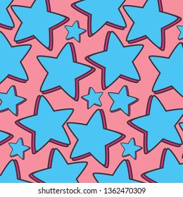 Cute Blue Stars Pattern Stock Vector (Royalty Free) 1362470309 ...