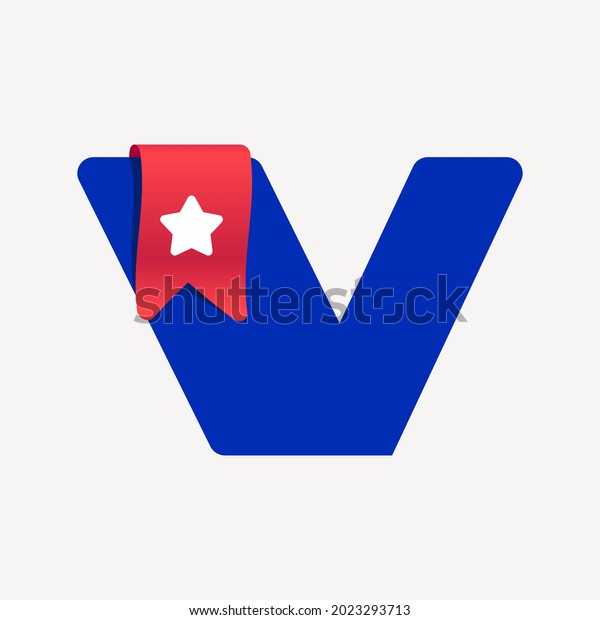 Cute Bold V Letter Logo Red Stock Vector (Royalty Free) 2023293713 ...