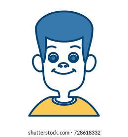 Boy Cartoon Profile Black White Stock Vector (Royalty Free) 1254848473 ...