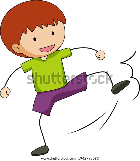Cute Boy Cartoon Character Hand Drawn Stock Vector (Royalty Free ...