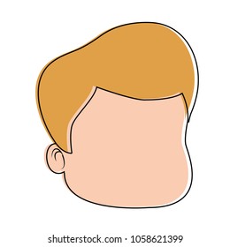 Cute Boy Faceless Cartoon Stock Vector (Royalty Free) 1058621399