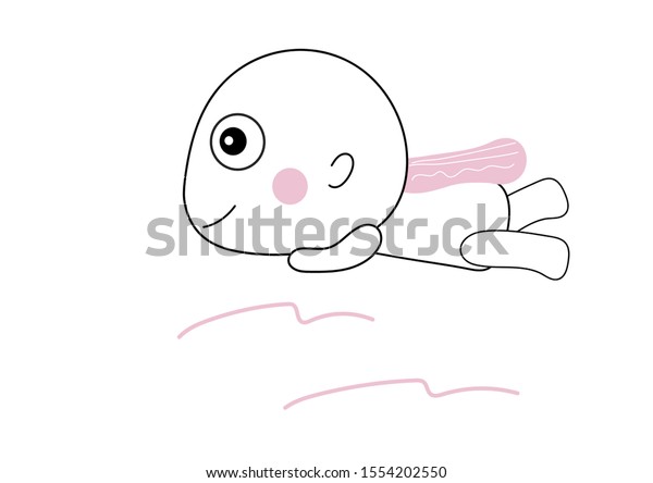 Cute Boy Flying Vector Cartoon Design Stock Vector (Royalty Free ...