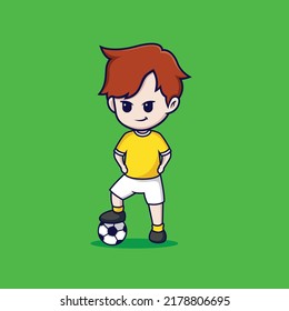 Cute Boy Playing Ball Cartoon Vector Stock Vector (Royalty Free ...