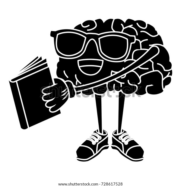 Cute Brain Reading Cartoon Stock Vector (Royalty Free) 728617528 ...