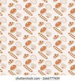 Cute Bread Wallpaper Illustration 2 Colors: เวกเตอร์สต็อก (ปลอดค่า ...