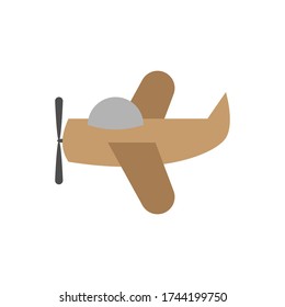 Cute Brown Plane Cartoon Vector Design Stock Vector (Royalty Free ...