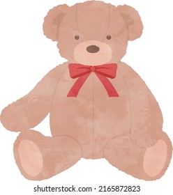 Cute Brown Teddy Bear Illustration Stock Vector (Royalty Free ...