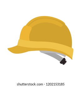 Cute Builder Helmet Isolated Icon Stock Vector (Royalty Free ...