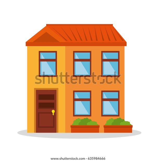 Cute Building Exterior Icon Stock Vector (Royalty Free) 635984666 ...