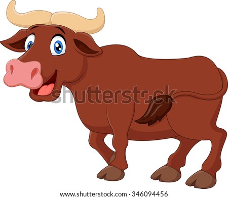 Cute Bull Cartoon Stock Vector (Royalty Free) 346094456 - Shutterstock