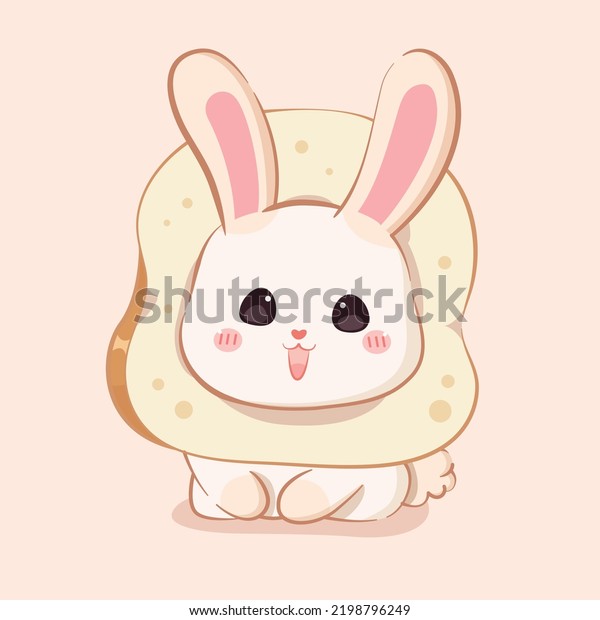 Cute Bunny Bun Stock Vector (Royalty Free) 2198796249 | Shutterstock