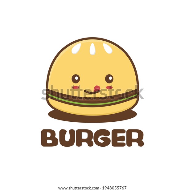 Cute Burger Characters Fast Food Vector Stock Vector (Royalty Free ...