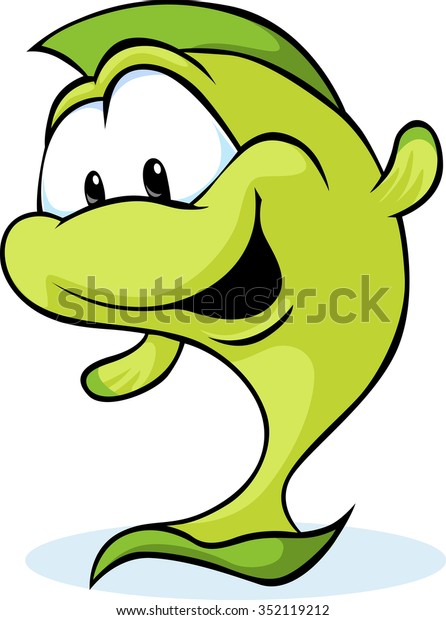 Cute Carp Fish Standing Isolated On Stock Vector (Royalty Free) 352119212
