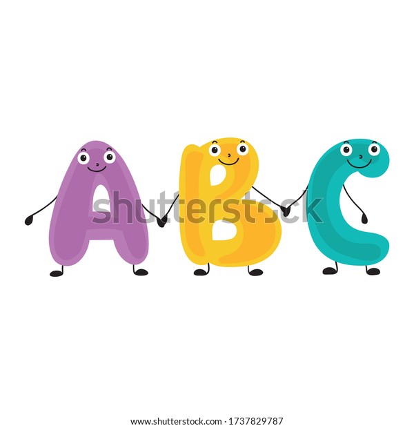 Cute Cartoon Abc Vector Illustration Stock Vector (Royalty Free ...