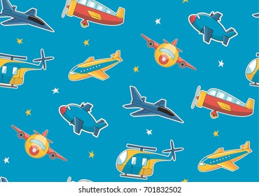 Cute Cartoon Air Pattern Stock Vector (Royalty Free) 701832502 ...