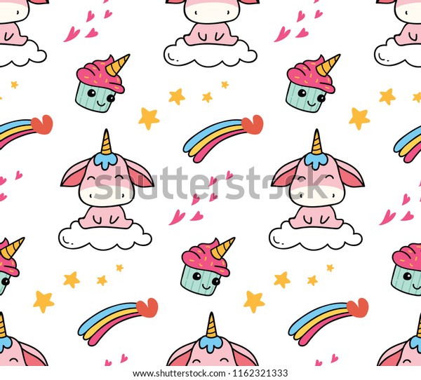 Cute Cartoon Background Suitable Fabric Print Stock Vector (Royalty ...