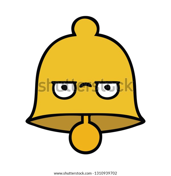 Cute Cartoon Bell Stock Vector (Royalty Free) 1310939702