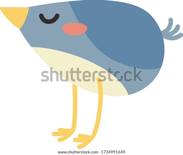 Cute Cartoon Bluebird Vector Illustration Bluebird Stock Vector ...