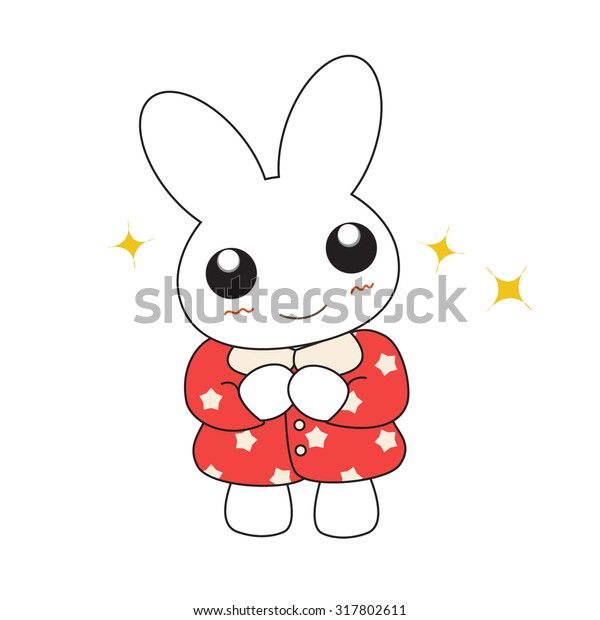 Cute Cartoon Bunny Girl Pretty Pink Stock Vector Royalty Free 317802611 Shutterstock