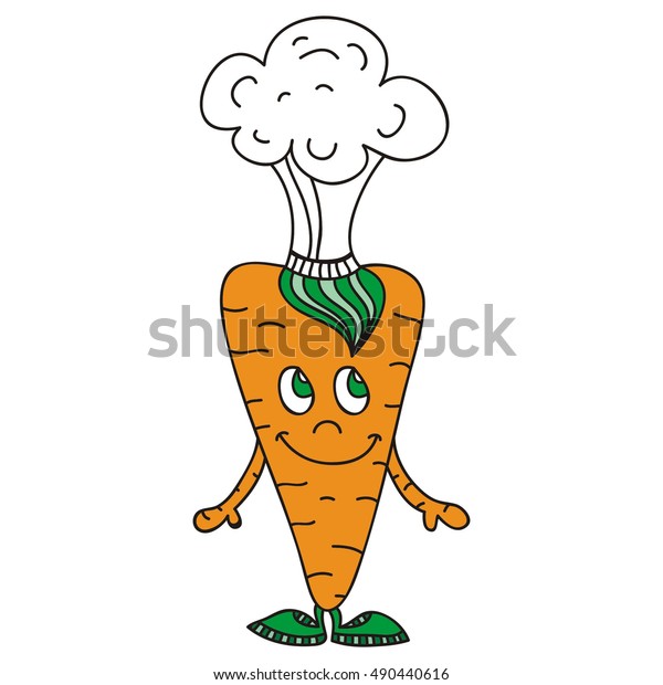 Cute Cartoon Carrot Chef Vector Illustration Stock Vector (Royalty Free ...