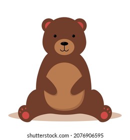 Cute Cartoon Character Bear Sitting Stock Vector (Royalty Free ...