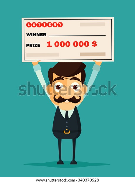 Cute Cartoon Character Holding Big Check Stock Vector (Royalty Free ...