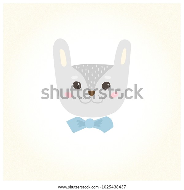 Cute Cartoon Character Rabbit Bow Tie: เวกเตอร์สต็อก (ปลอดค่าลิขสิทธิ์ ...