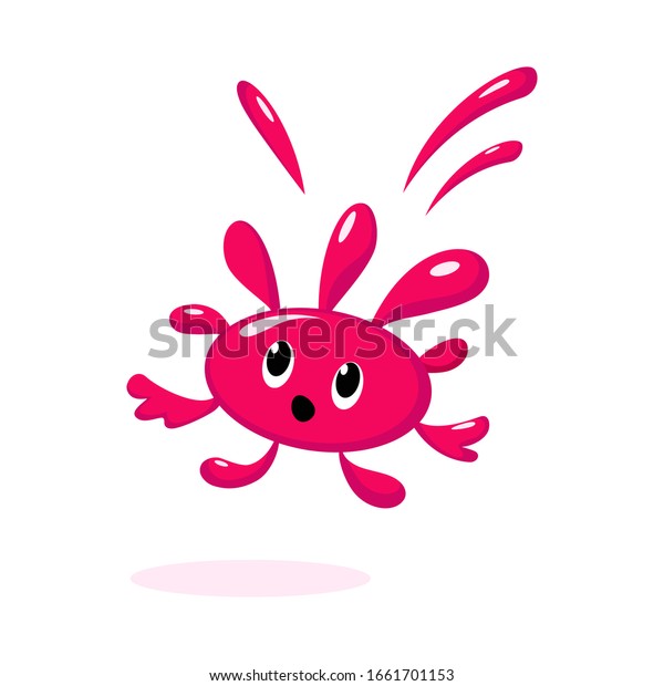Cute Cartoon Character Stain Paint Colored Stock Vector (Royalty Free ...