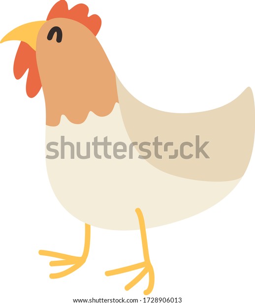 Cute pollo de caricatura, pollo de: vector de stock (libre de regalías ...