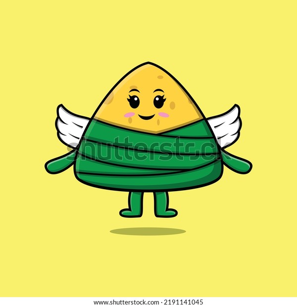 Cute Cartoon Chinese Rice Dumpling Character Stock Vector (Royalty Free ...