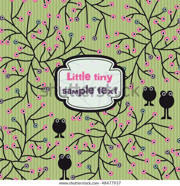 Cute Cartoon Cover Design Flower Pattern Stock Vector (Royalty Free ...