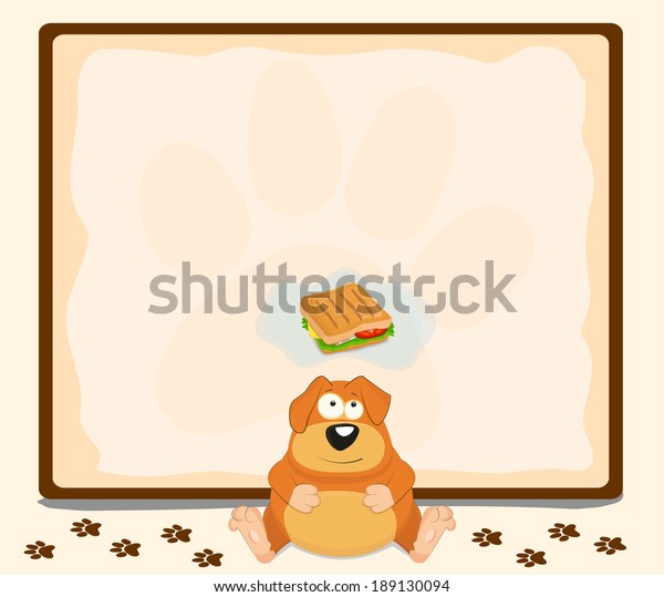 Cute Cartoon Dog Frame Stock Vector (Royalty Free) 189130094 | Shutterstock