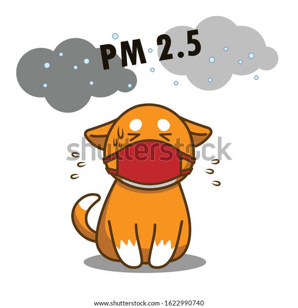 Cute Cartoon Dog Wearing Pm 25 Stock Vector (Royalty Free) 1622990740 ...