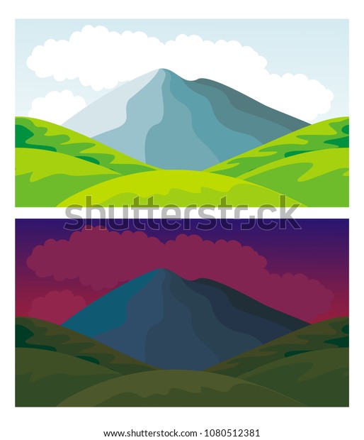Cute Cartoon Endless Landscape Separated Layers Stock Vector (Royalty ...