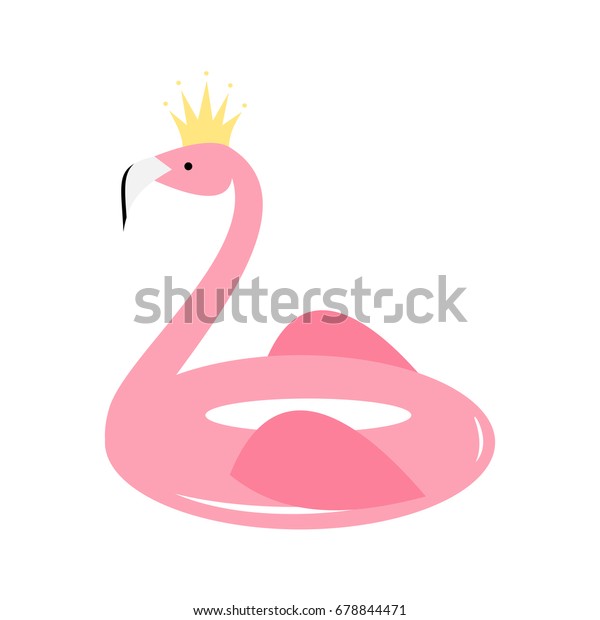 Cute Cartoon Flamingo Float Vector Illustration: เวกเตอร์สต็อก (ปลอดค่า ...