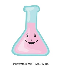 Cute Cartoon Flask Vector Illustration Stock Vector (Royalty Free ...