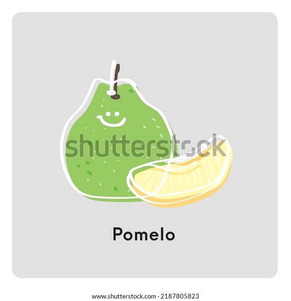 Cuta caricatura de fruta pomelo y: vector de stock (libre de regalías ...