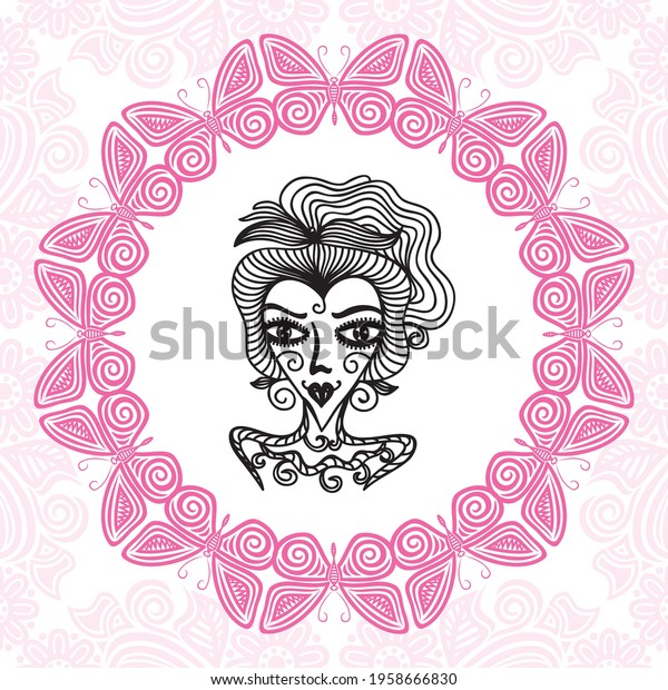 Muchacha de dibujos animados. Ilustración del: vector de stock (libre ...