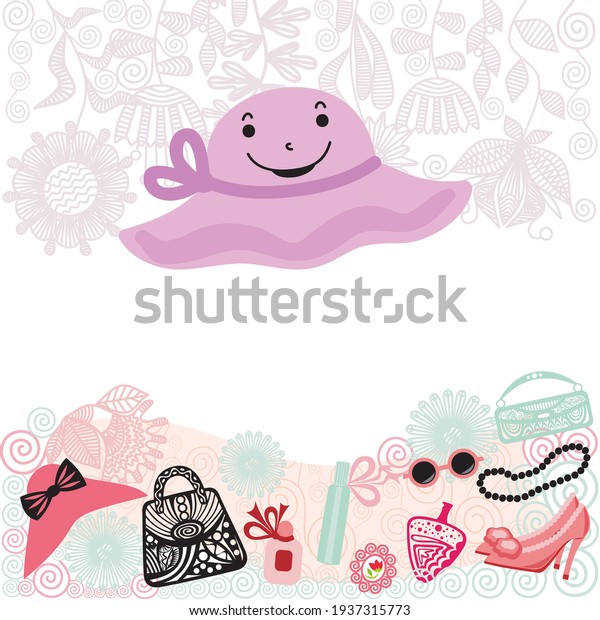Cute Cartoon Hat Vector Illustration Stock Vector (Royalty Free) 1937315773