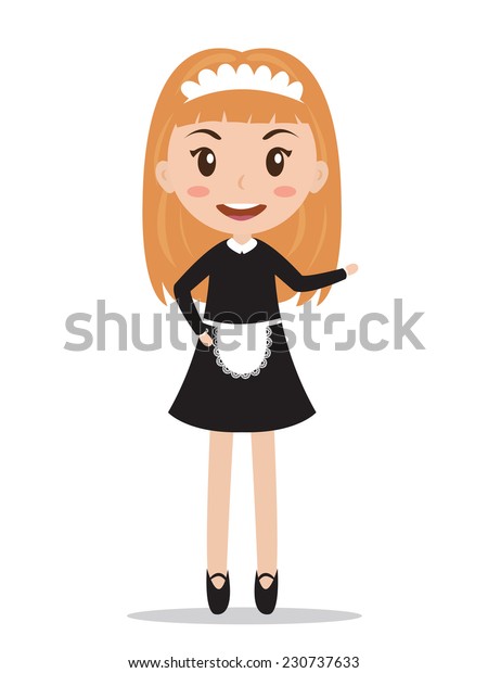 Cute Cartoon Illustration Maid: เวกเตอร์สต็อก (ปลอดค่าลิขสิทธิ์ ...