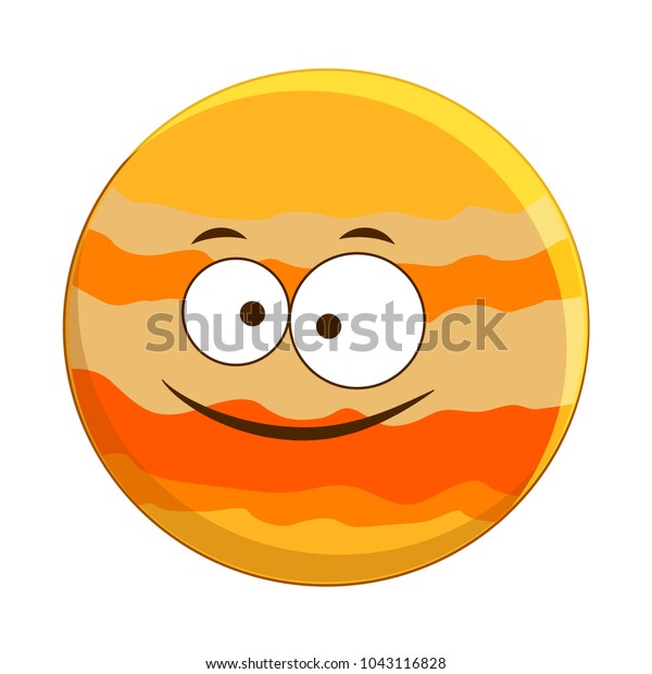 「Cute Cartoon Jupiter Vector Illustration Isolated」のベクター画像素材（ロイヤリティフリー ...